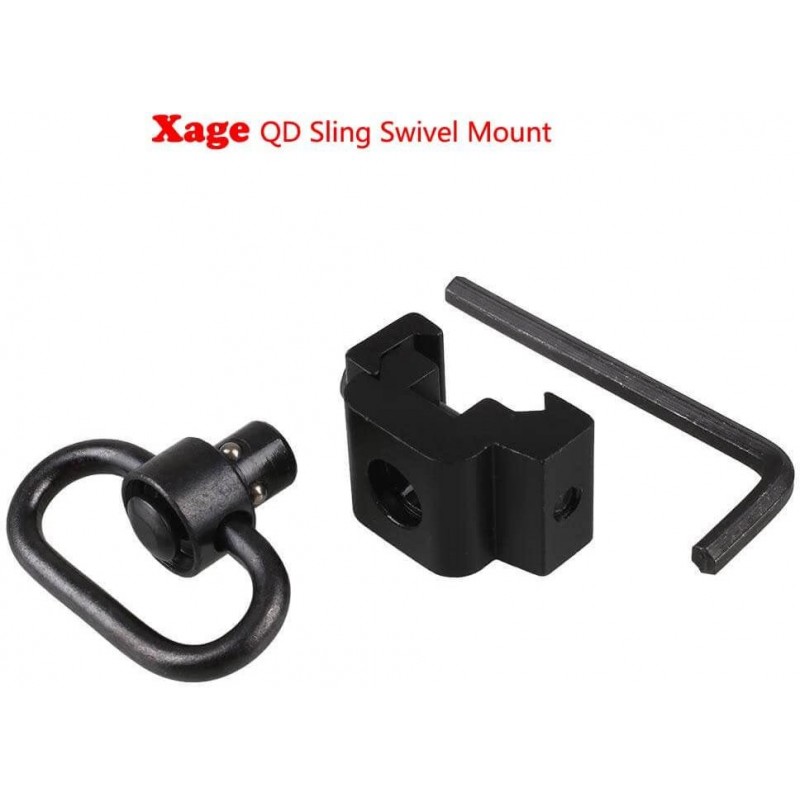 XAGE QD SLING SWIVEL MOUNT - WITH BASE RAIL MOUNTED PUSH BUTTON SLINGS ...