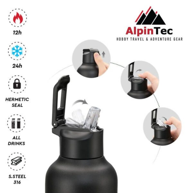 ΘΕΡΜΟΣ ALPINPRO TOUR 950ML ΕΝΥΔΑΤΩΣΗ / ΠΑΓΟΥΡΙΑ - ΔΟΧΕΙΑ ΦΑΓΗΤΟΥ ALPINPRO