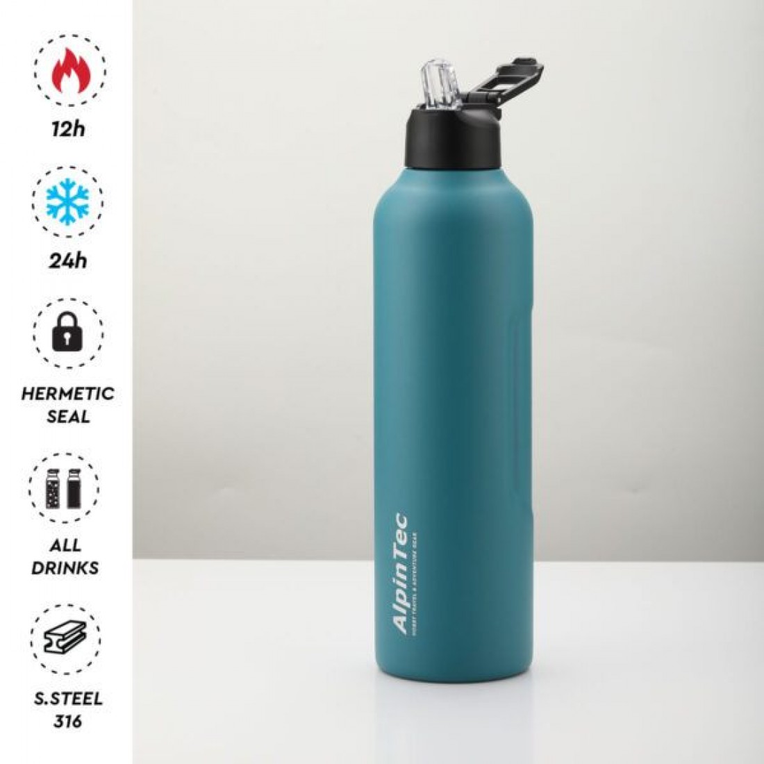 ΘΕΡΜΟΣ ALPINPRO TOUR 950ML ΕΝΥΔΑΤΩΣΗ / ΠΑΓΟΥΡΙΑ - ΔΟΧΕΙΑ ΦΑΓΗΤΟΥ ALPINPRO