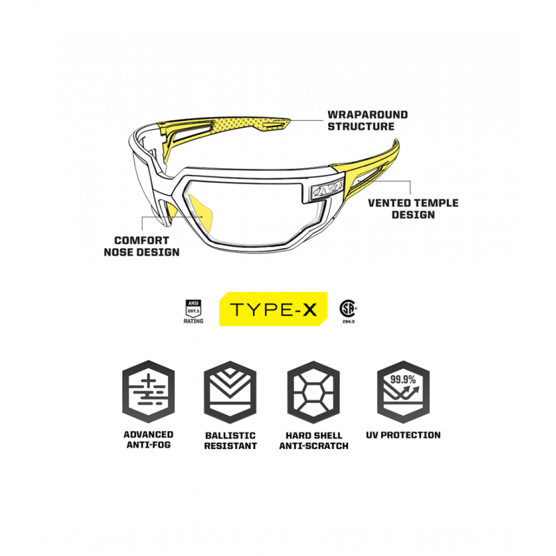 ΓΥΑΛΙΑ MECHANIX TYPE X VXF 10 CLEAR LENS- BLACK FRAME ΓΥΑΛΙΑ ΗΛΙΟΥ ...