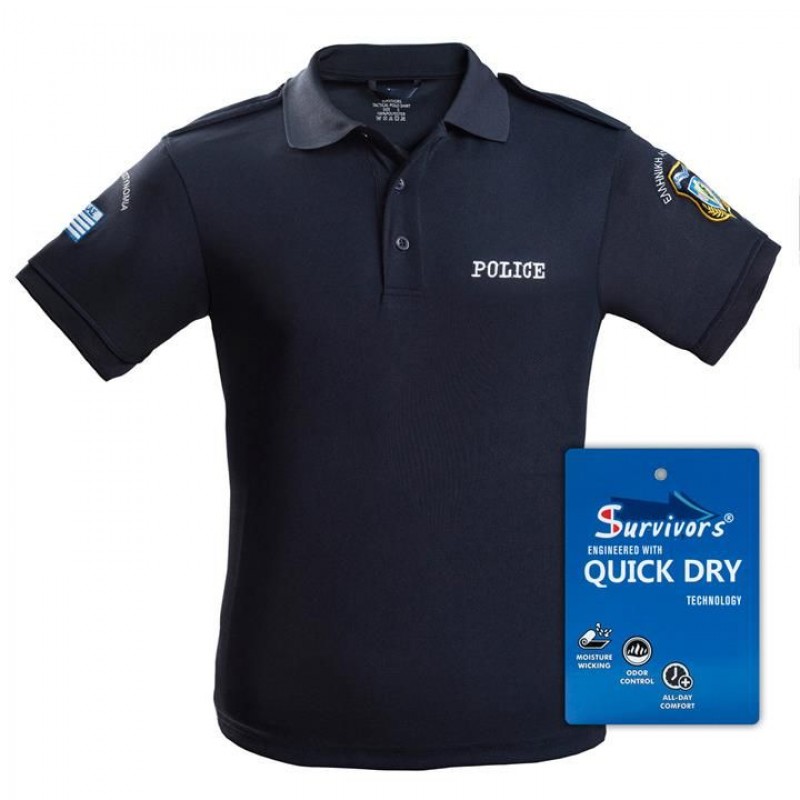 ΜΠΛΟΥΖΑΚΙ POLO QUICK DRY ΜΕ ΚΕΝΤΗΜΑ ΥΠΗΡΕΣΙΩΝ SURVIVORS ΚΟΝΤΟΜΑΝΙΚΑ ...