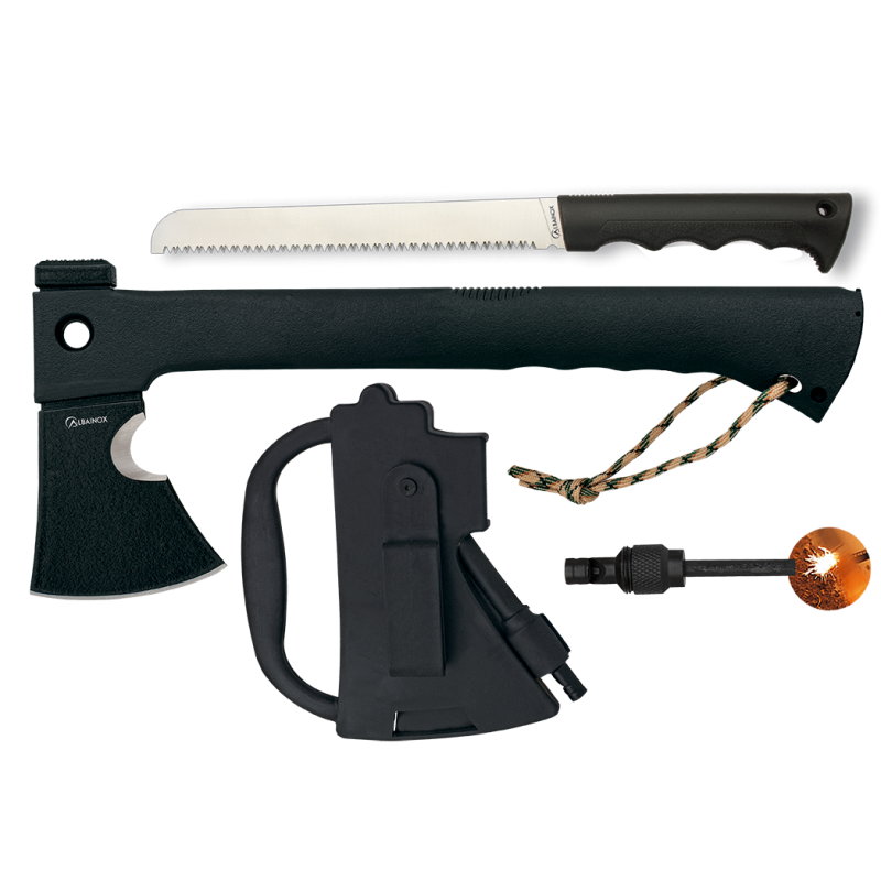 ALBAINOX TACTICAL AXE WITH FLINT AND SAW ΜΑΧΑΙΡΙΑ ALBAINOX