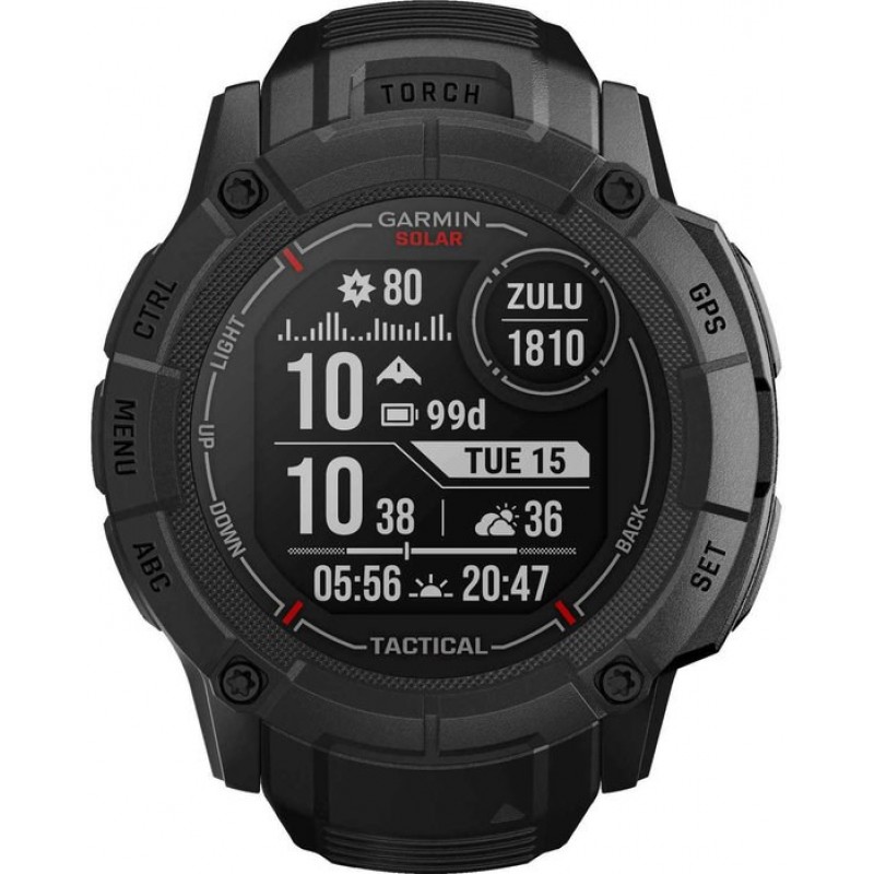 ΡΟΛΟΙ GARMIN INSTINCT 2X SOLAR TACTICAL BLACK SILICONE BAND ΡΟΛΟΓΙΑ ...