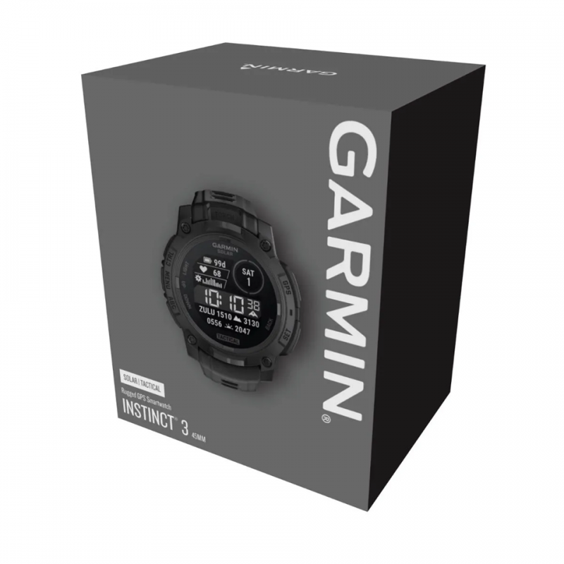 ΡΟΛΟΙ GARMIN INSTINCT 3 SOLAR 45MM TACTICAL BLACK ΡΟΛΟΓΙΑ - GPS GARMIN