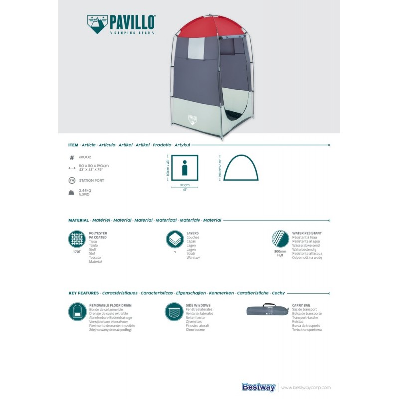 ΣΚΗΝΗ ΤΟΥΑΛΕΤΑΣ PAVILLO ΑΞΕΣΟΥΑΡ OUTDOOR - ΥΠΑΙΘΡΙΑΣ ΕΠΙΒΙΩΣΗΣ PANDA