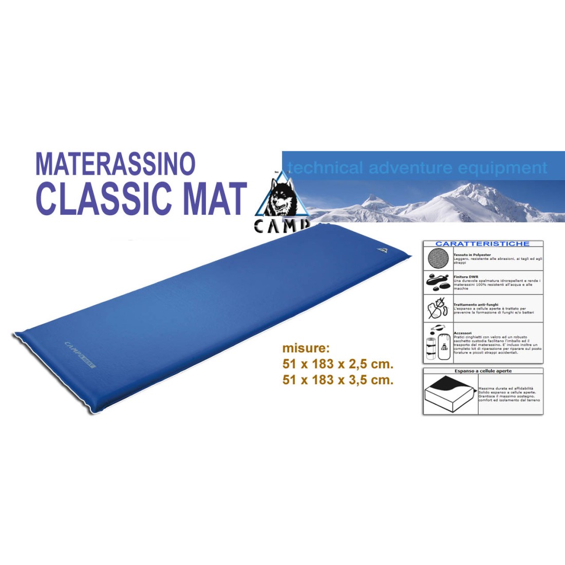 CAMP CLASSIC MAT 2,5 ΑΥΤΟΦΟΥΣΚΩΤΟ ΥΠΟΣΤΡΩΜΑ CAMPING-ΚΑΜΠΙΝΓΚ ...